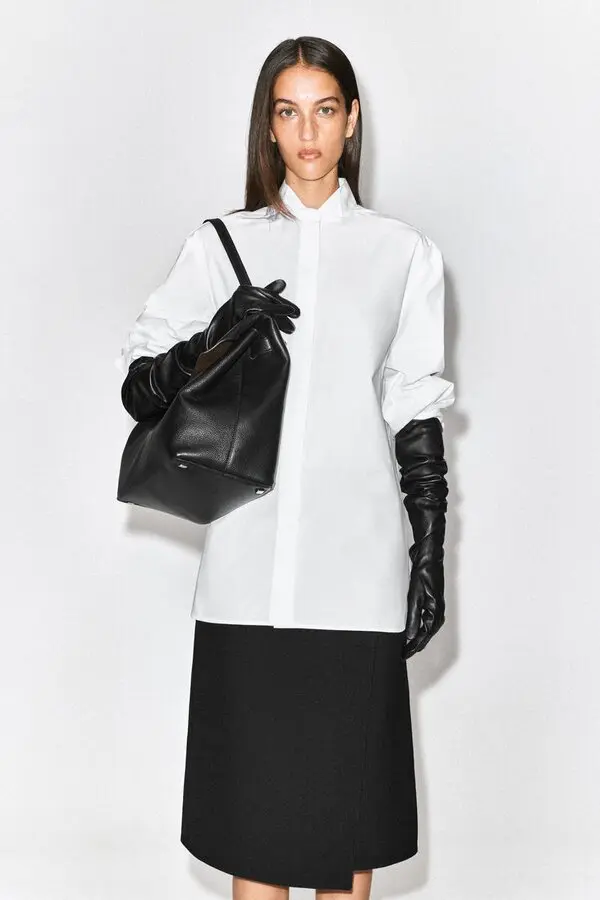 Cos Long Leather Gloves
