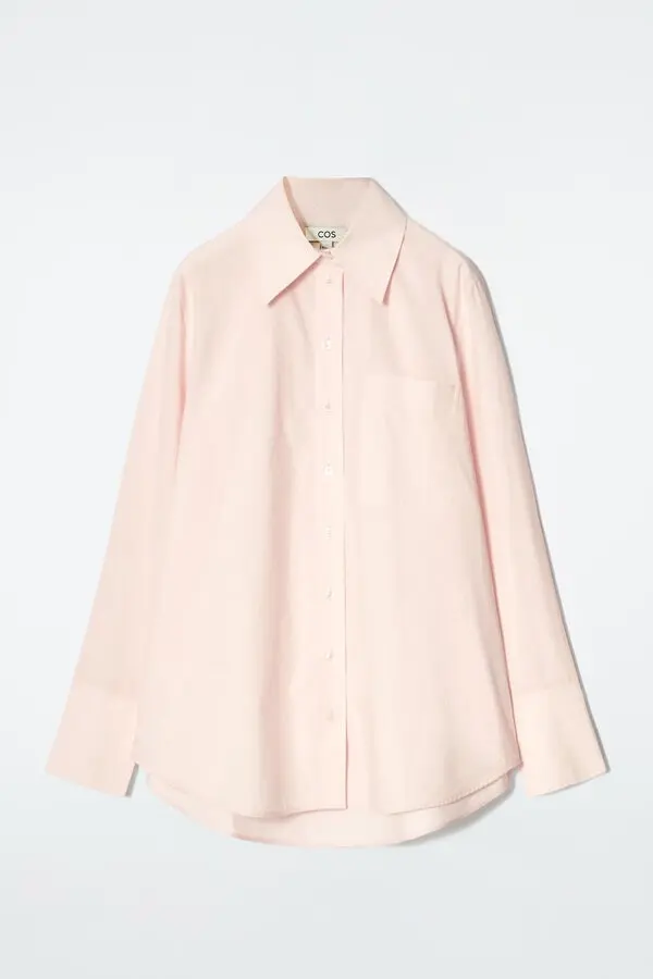Cos Oversized Tailored Shirt - Pink