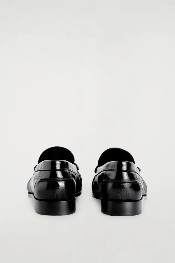 Cos Leather Moccasin Loafers - Black