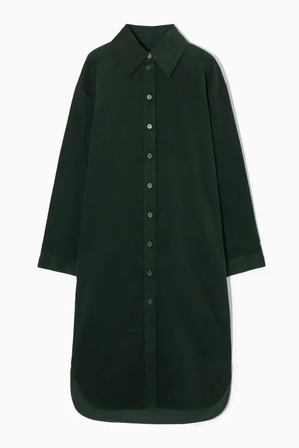 Cos Corduroy Midi Shirt Dress