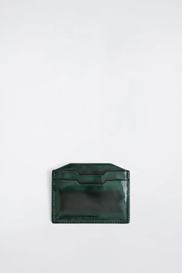 Cos Leather Cardholder - Green