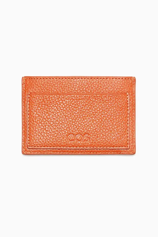 Cos Leather Cardholder - Orange
