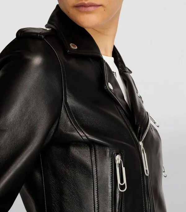 Off-White Leather Biker Jacket