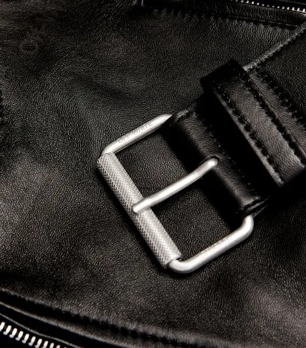Off-White Leather Biker Jacket