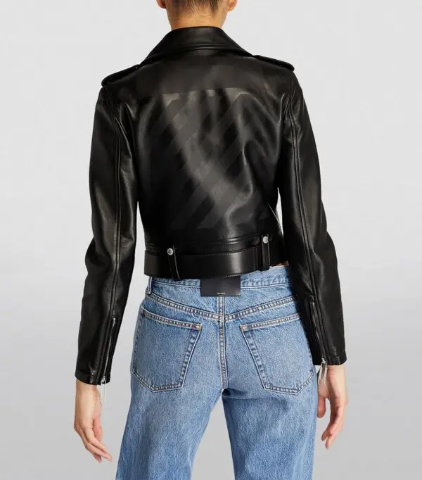 Off-White Leather Biker Jacket