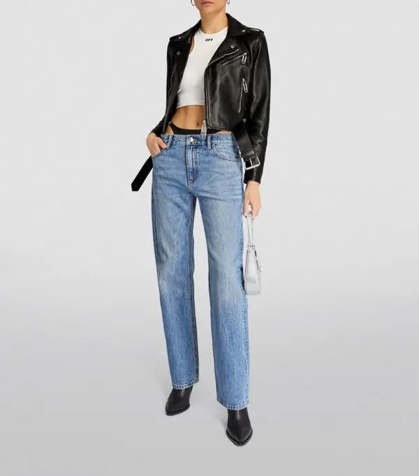 Off-White Leather Biker Jacket