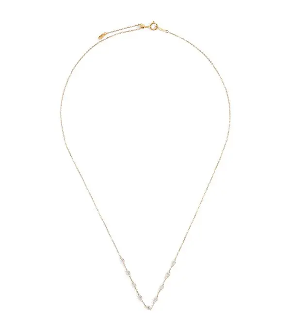 PERSEE Yellow And Diamond 9-stone Danaé Necklace - Gold