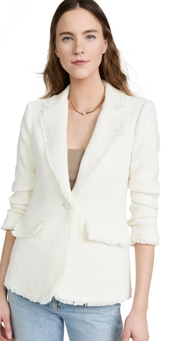 Cinq À Sept Khloe Boucle Blazer - Gardenia