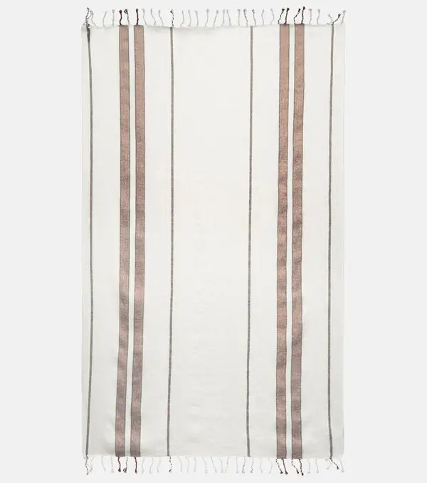 Brunello Cucinelli Striped Linen-blend Beach Towel