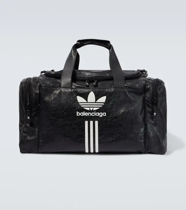 Balenciaga X Adidas Leather Duffel Bag In Black - 30% Off
