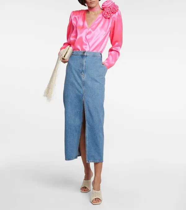 Magda Butrym Embellished Silk Blouse