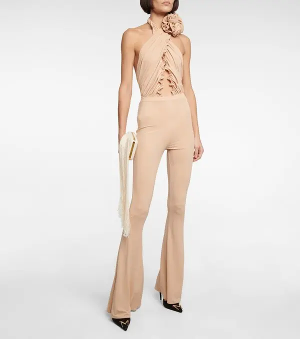 Magda Butrym High-rise Flared Pants - Beige