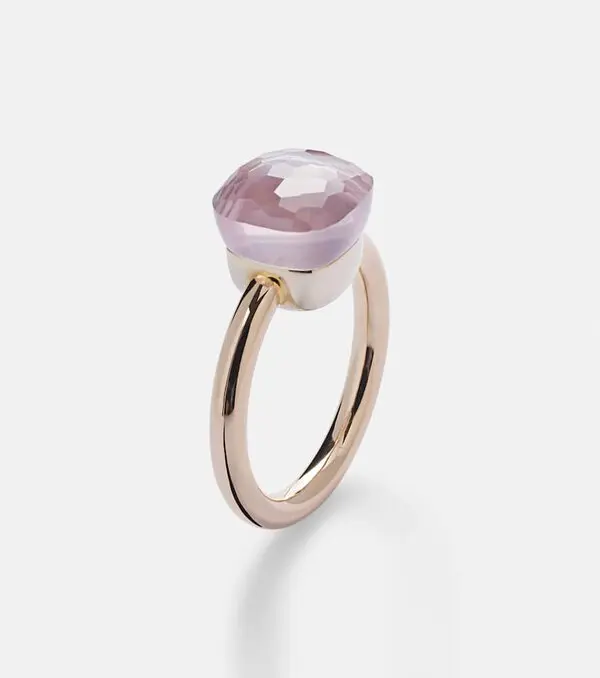 Pomellato Nudo 18kt Gold Ring With Rose Quartz - Pink