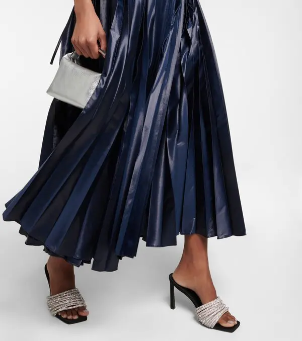 CHRISTOPHER KANE Embellished Halterneck Lamé Midi Dress
