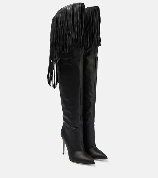 Paris Texas Fringed Leather Over-the-knee Boots
