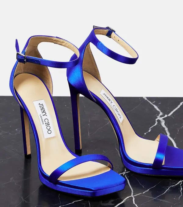 JIMMY CHOO Alva 120 Satin Sandals