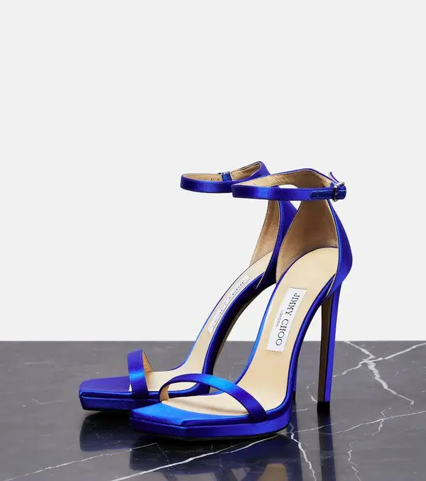 JIMMY CHOO Alva 120 Satin Sandals