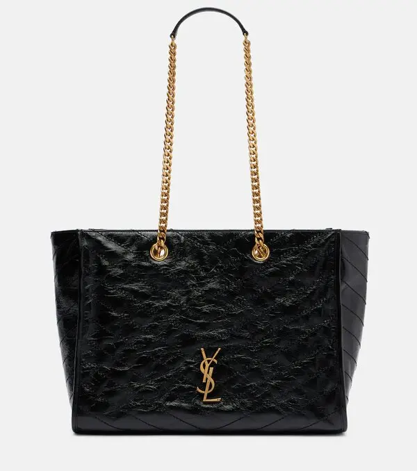 Saint Laurent Niki Medium Leather Shoulder Bag - Black
