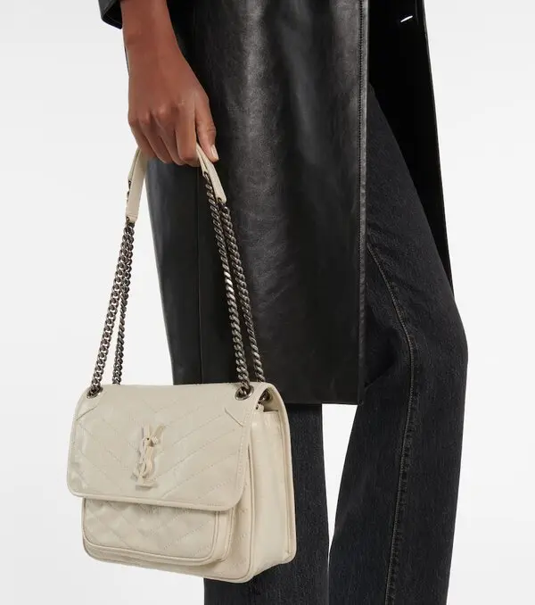 Saint Laurent Niki Medium Leather Shoulder Bag