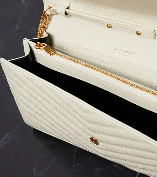 Saint Laurent Cassandre Matelassé Leather Wallet On Chain