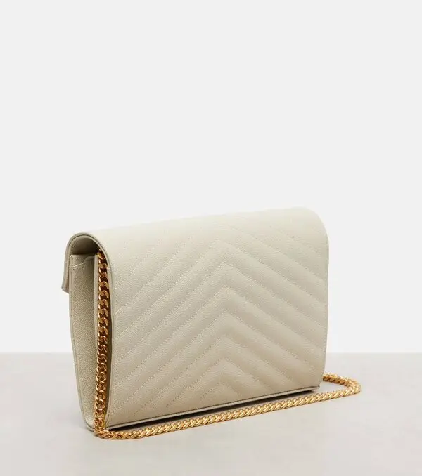 Saint Laurent Cassandre Matelassé Leather Wallet On Chain