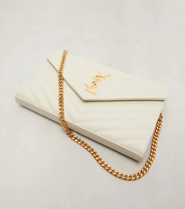 Saint Laurent Cassandre Matelassé Leather Wallet On Chain