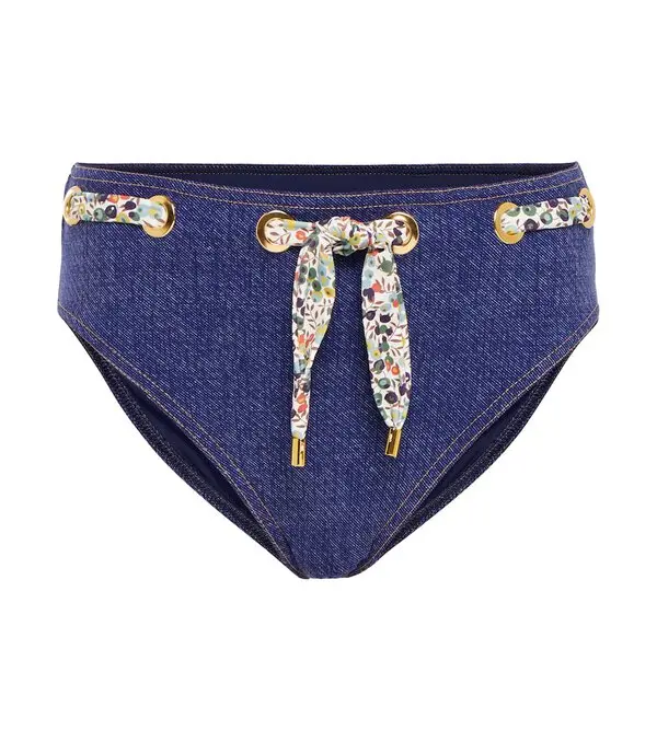 KARLA COLLETTO Claire High-rise Bikini Bottom - Blue