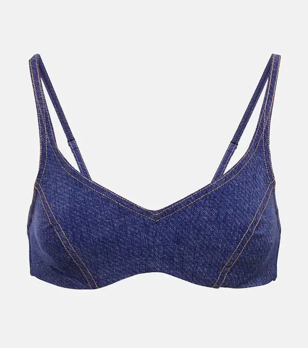 KARLA COLLETTO Indi Underwired Bikini Top - Blue