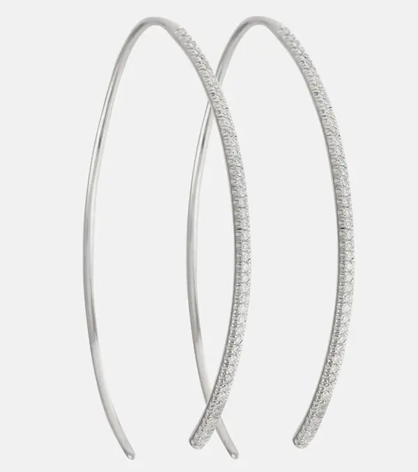Ileana Makri Eye Diamond Hoop Earrings - Silver