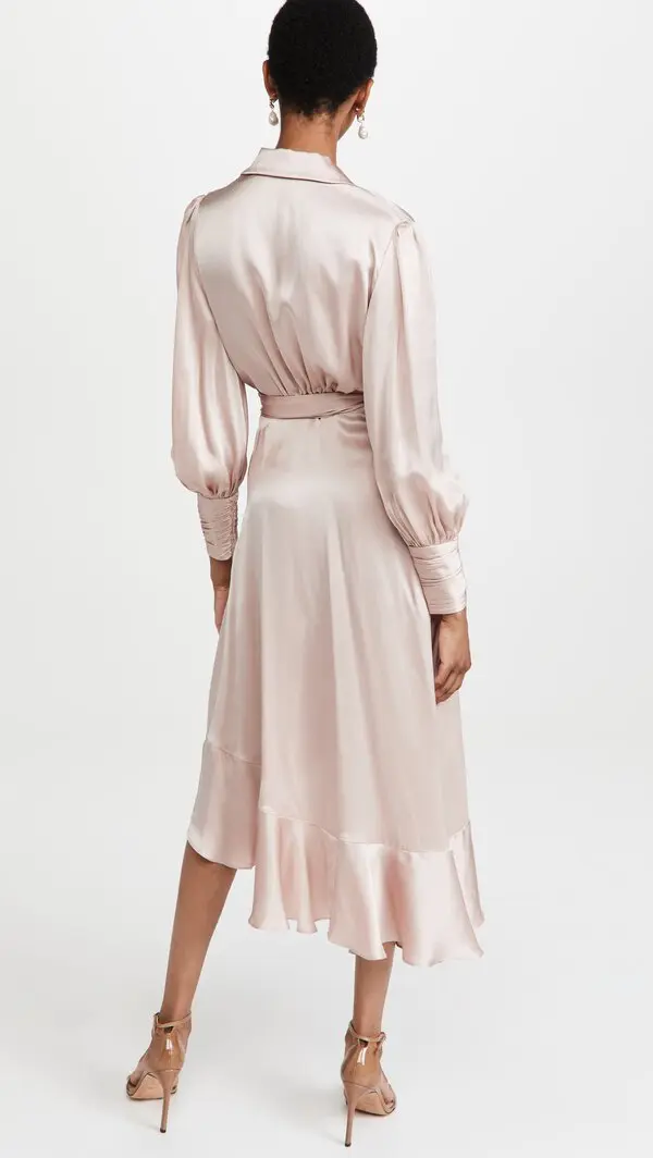 Zimmermann Silk Wrap Midi Dress