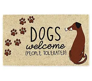 DESIGN IMPORTS Dogs Welcome 17' X 29' Doormat