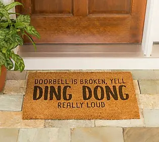 EVERGREEN Doorbell Broken, Yell Ding Dong Reall Y Loud 16x28 - One-color