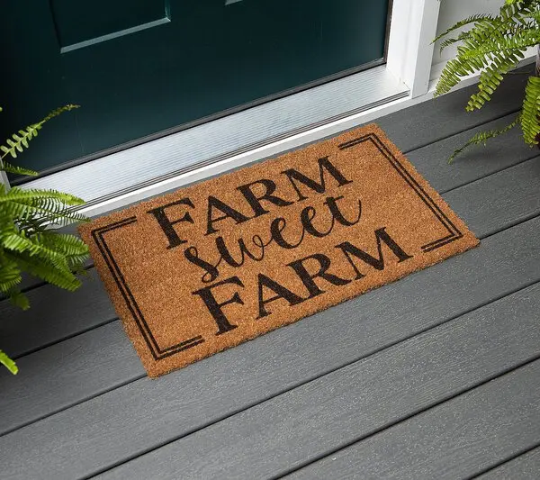 EVERGREEN Farm Sweet Farm 16x28 Coir Mat