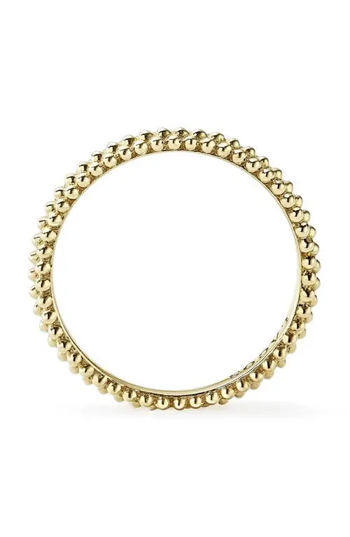 Lagos Caviar Beaded Stacking Ring - Yellow Gold