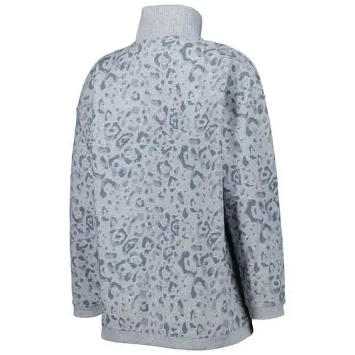 GAMEDAY COUTURE Alabama Crimson Tide Leopard Quarter-zip Sweatshirt