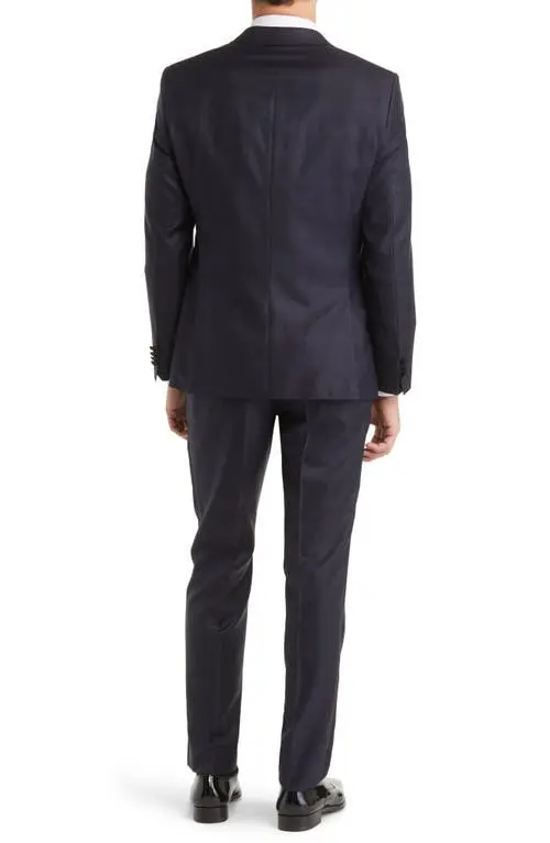 BOSS Huge Virgin Wool Blend Suit - Navy