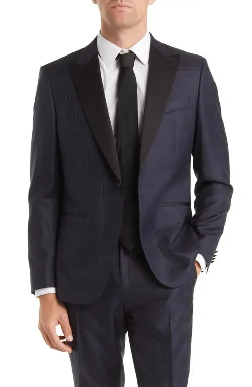 BOSS Huge Virgin Wool Blend Suit - Navy