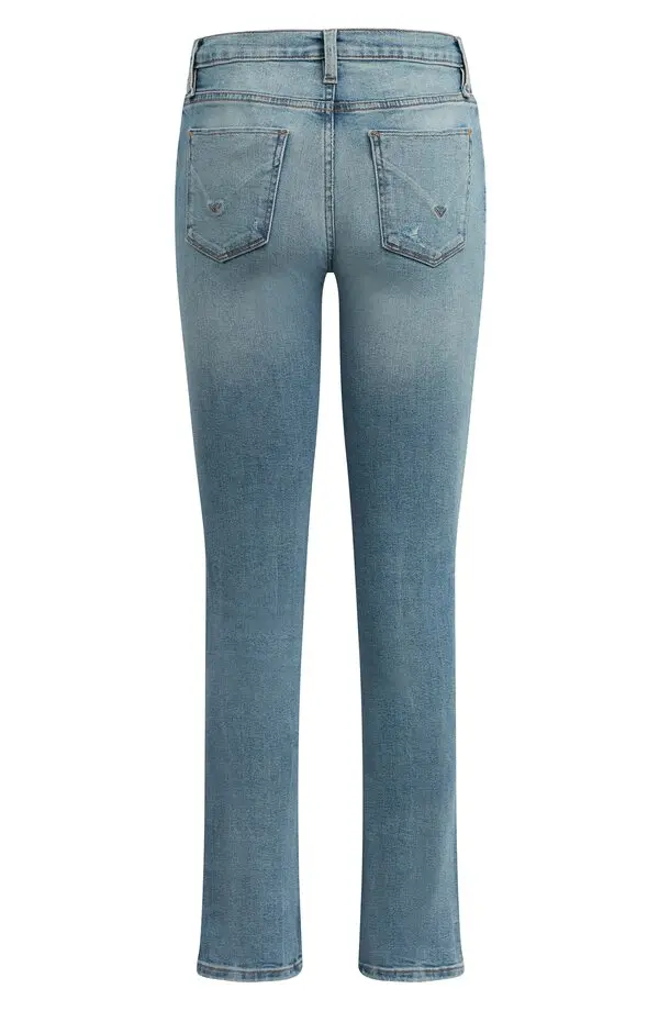 Hudson Jeans Nico Ripped Ankle Straight Leg Jeans