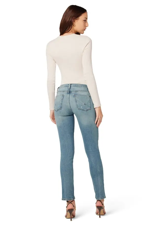 Hudson Jeans Nico Ripped Ankle Straight Leg Jeans