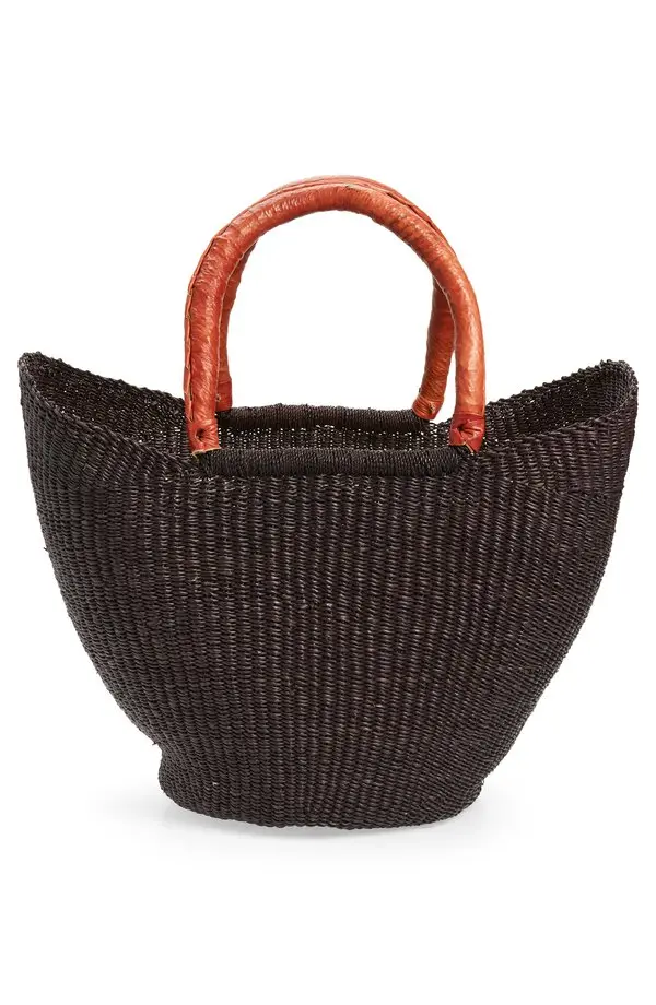 Brother Vellies Sailboat Straw Basket Tote