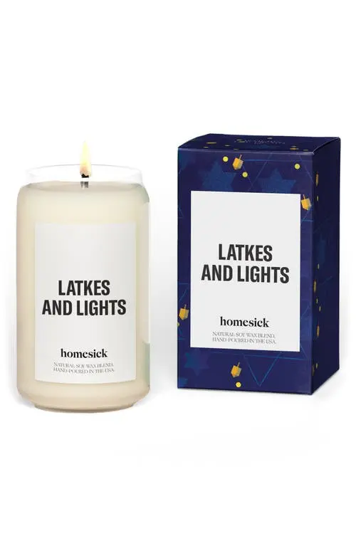 HOMESICK Latkes & Lights Candle - White