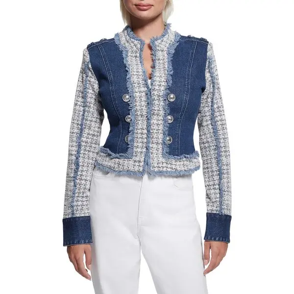 Guess Runway Tweed Denim Jacket