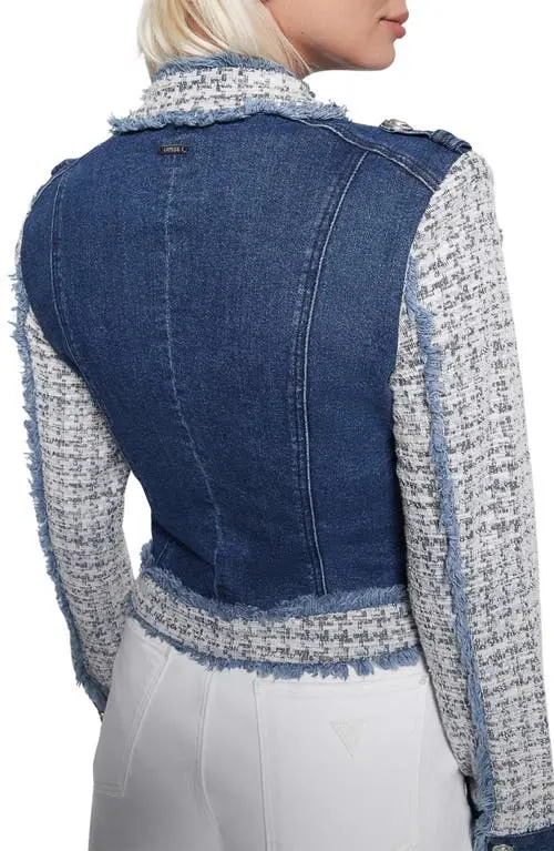 Guess Runway Tweed Denim Jacket