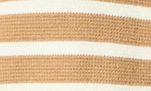 English Factory Stripe Cardigan - Tan/ White