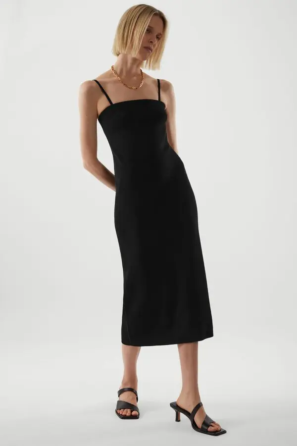 black midi tube dress Lydia Tube Dress - Black