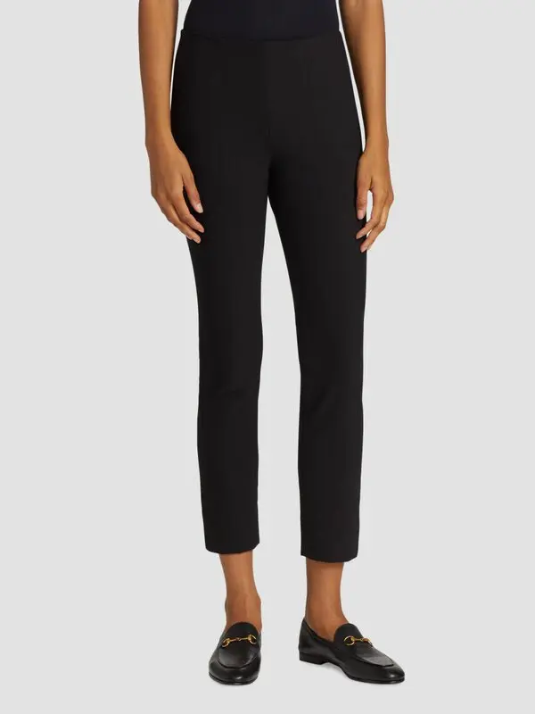 Vince Bobbi Stitch-front Seamed Mid-rise Leggings - Black