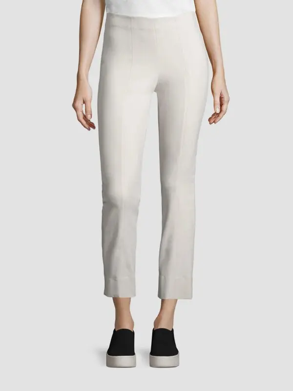 Vince Bobbi Stitch-front Seamed Mid-rise Leggings - Gesso