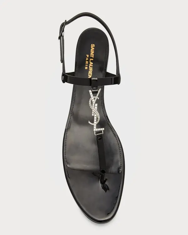 Saint Laurent - Saint Laurent Cassandra Flat Sandals
