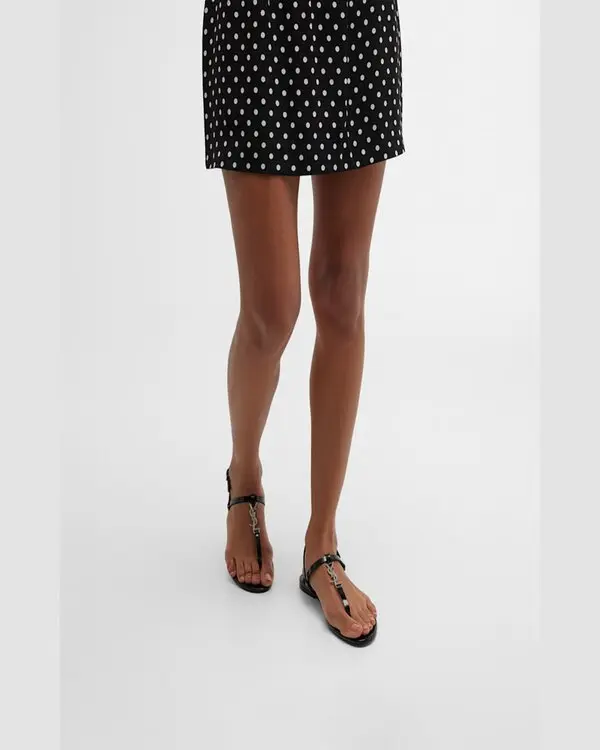 Saint Laurent - Saint Laurent Cassandra Flat Sandals