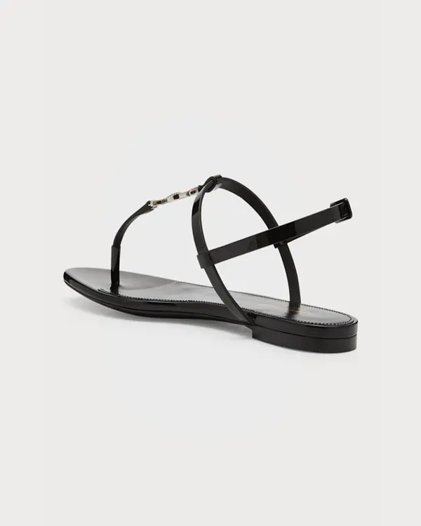 Saint Laurent - Saint Laurent Cassandra Flat Sandals
